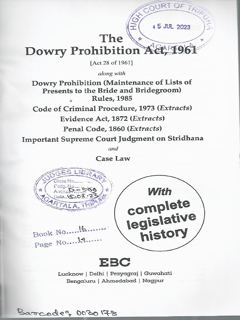 Dowry Prohibition Act, 1961 | PDF