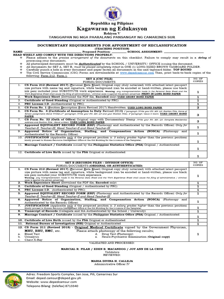 2023 Reclassification Teaching Positions | PDF