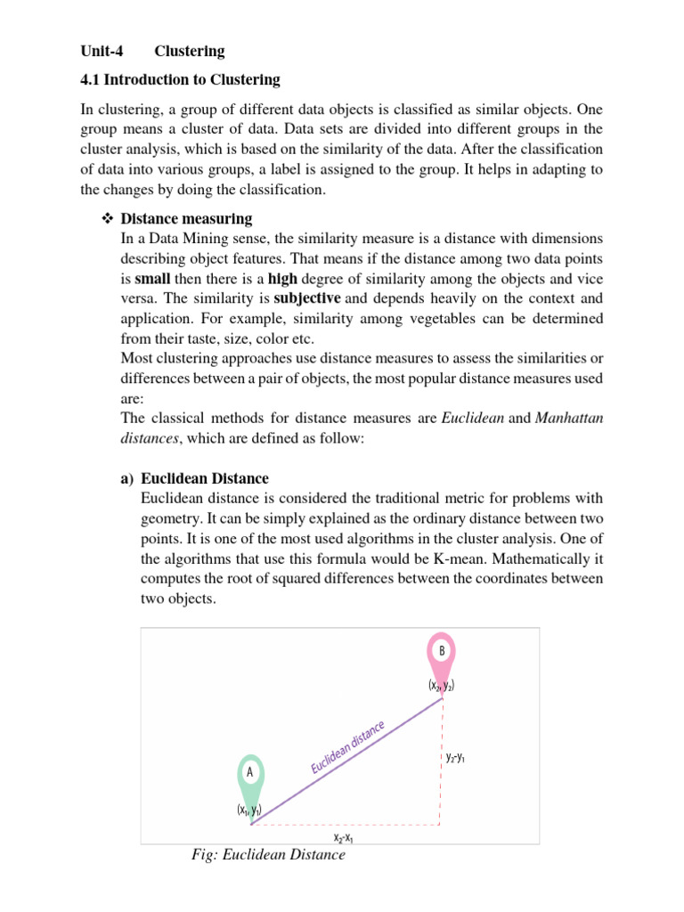 4 Clustering | PDF | Cluster Analysis | Distance