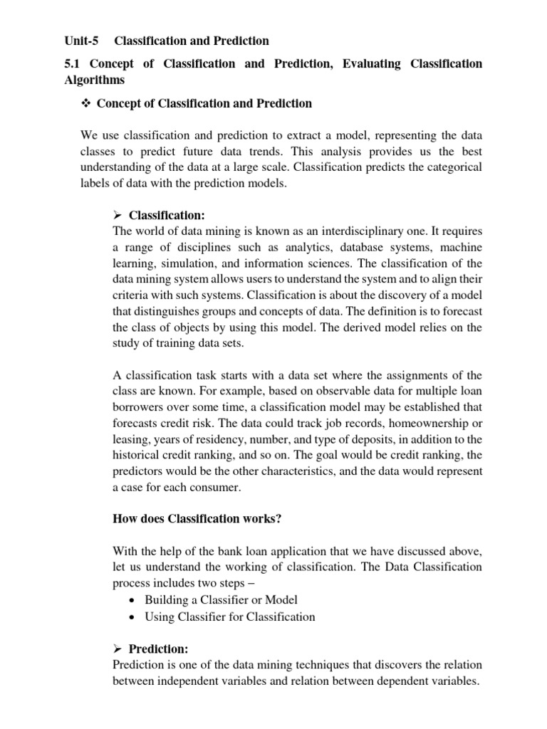 5.classification and Prediction | PDF | Statistical Classification ...