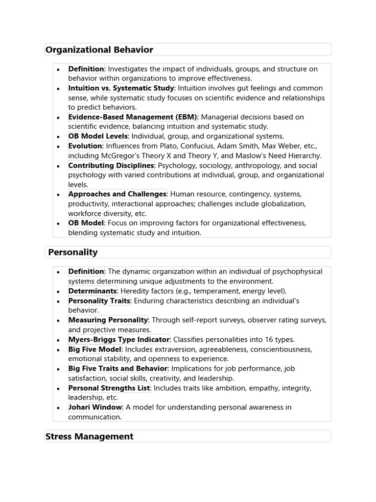 Organizational Behavior | PDF | Motivational | Motivation