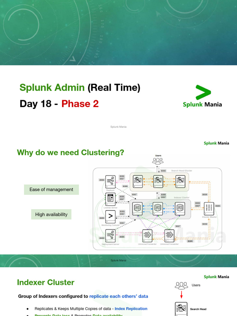 Splunk Admin (Real Time) - Day 18 - Phase 2 | PDF | Replication ...