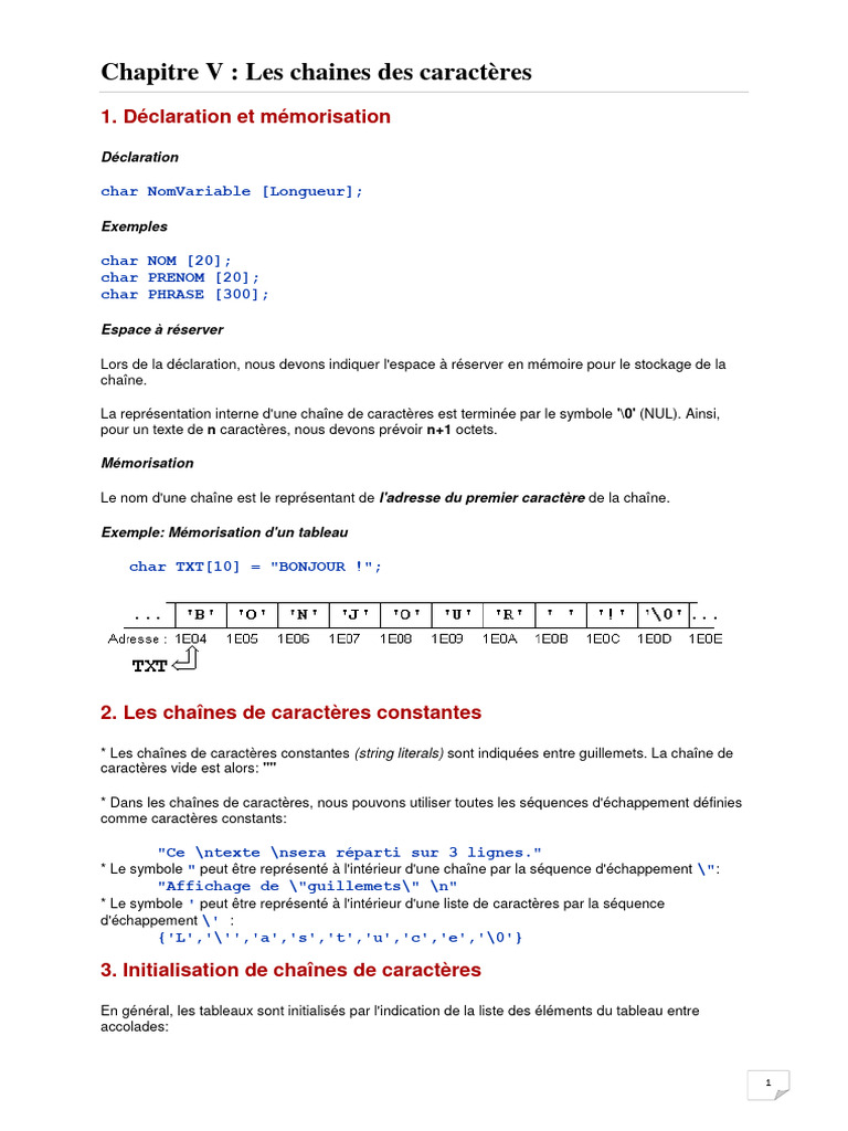 Gestion des chaînes en C | PDF | Chaîne de caractères | Fichier texte
