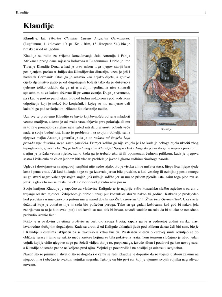 Klaudije | PDF
