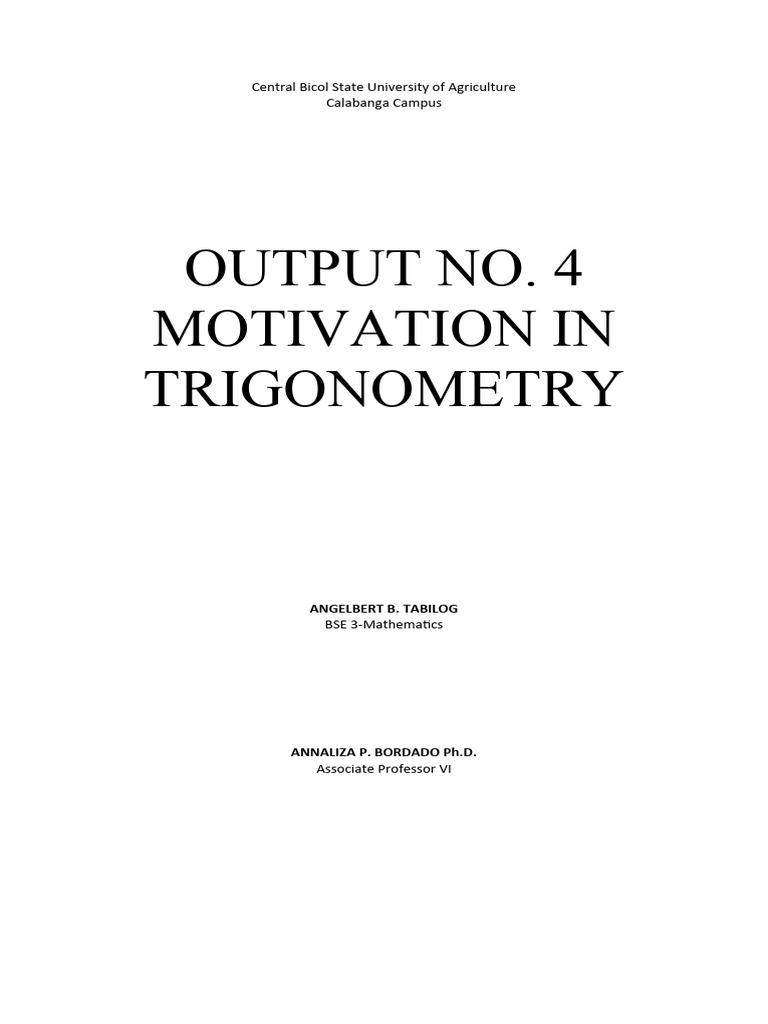 Trigonometry Activity in Quadrants | PDF
