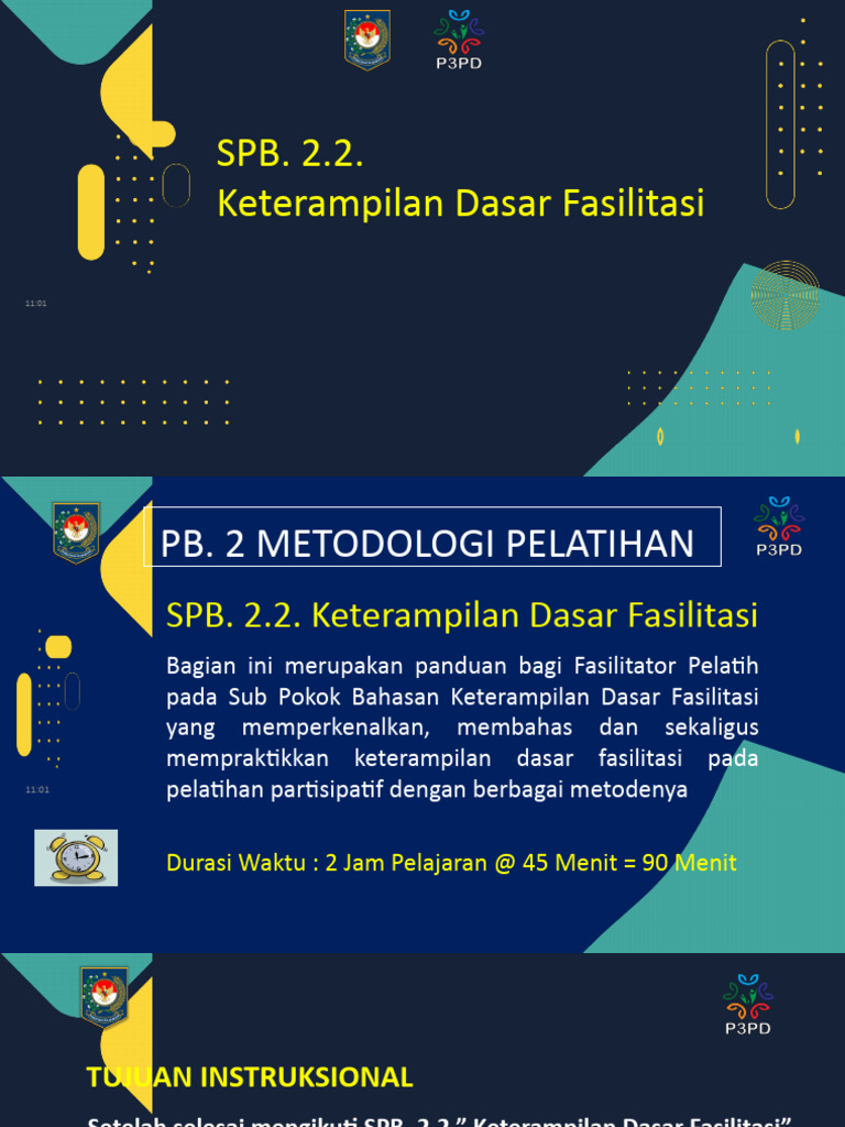 SPB 2.2. Keterampilan Dasar Fasilitasi | PDF | Karier & Perkembangan