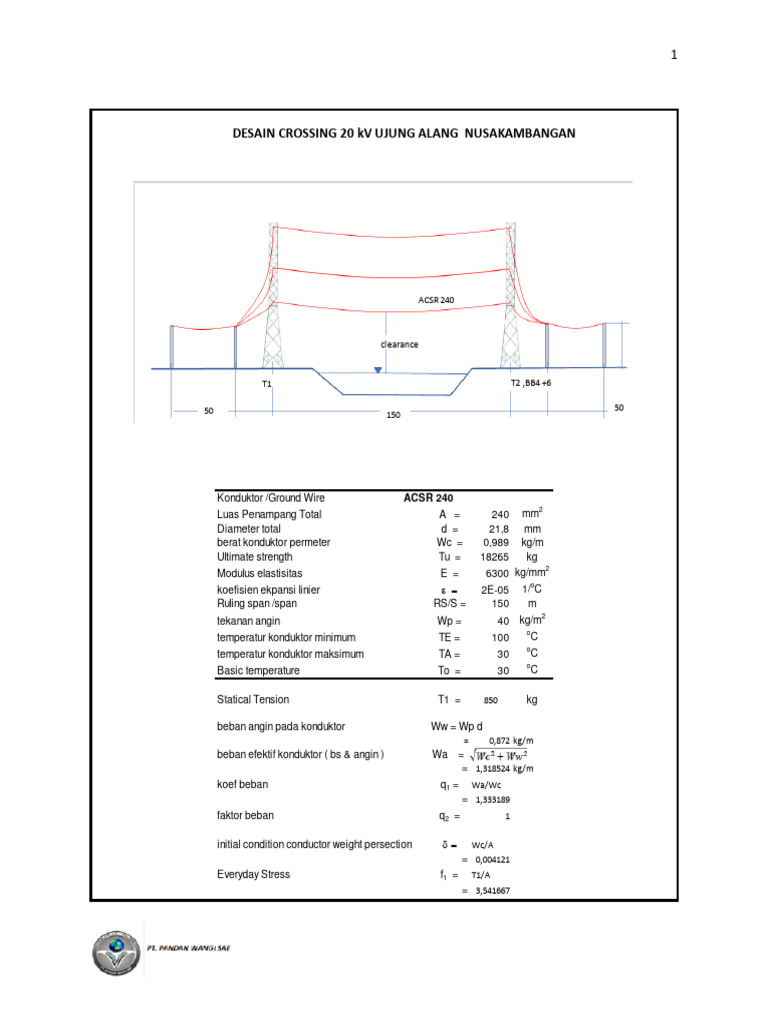 Calculation Note Pondasi Tower Crosing Nusakambangan | PDF | Civil ...