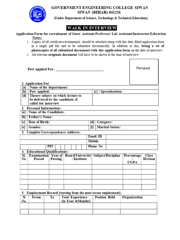 Guest Teacher Form 2023 | PDF