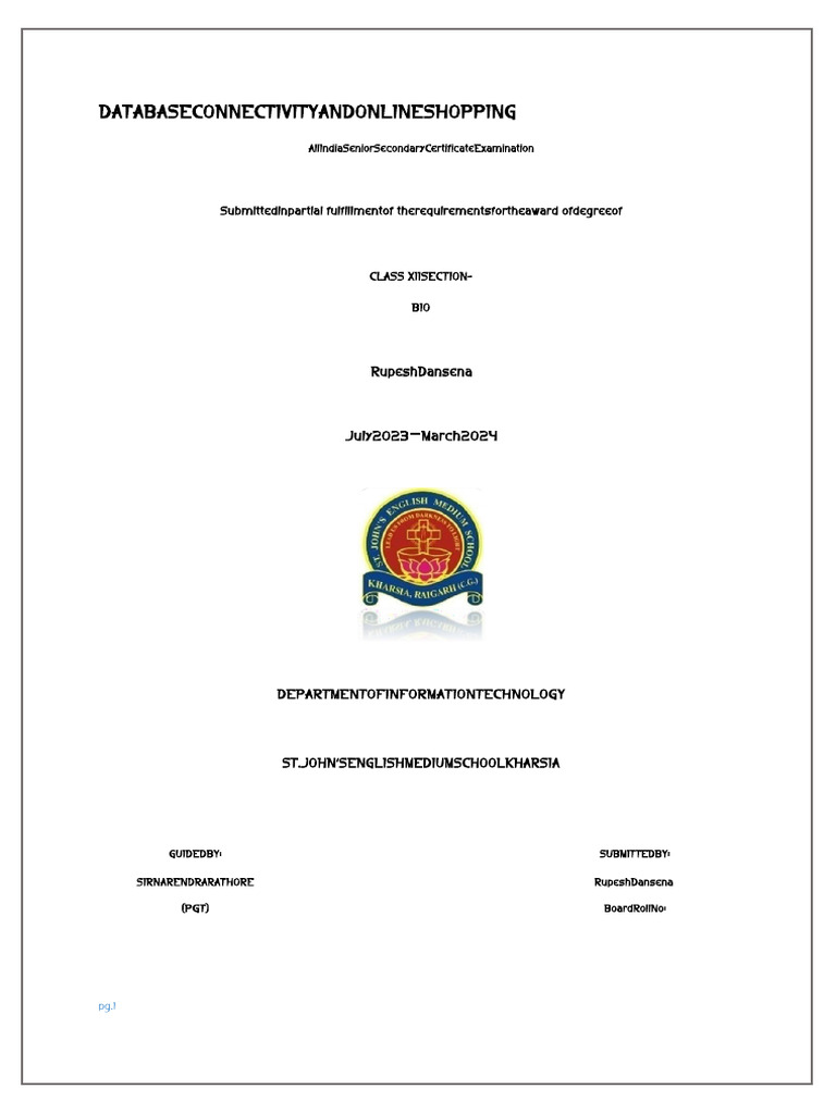 Project Documentation 2023 - 24 TK | PDF | Cognitive Science | Computing