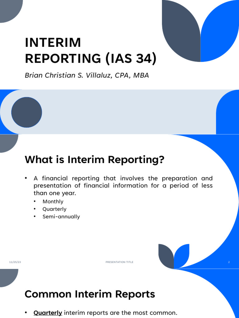 5 Interim Reporting | PDF | Business | Law