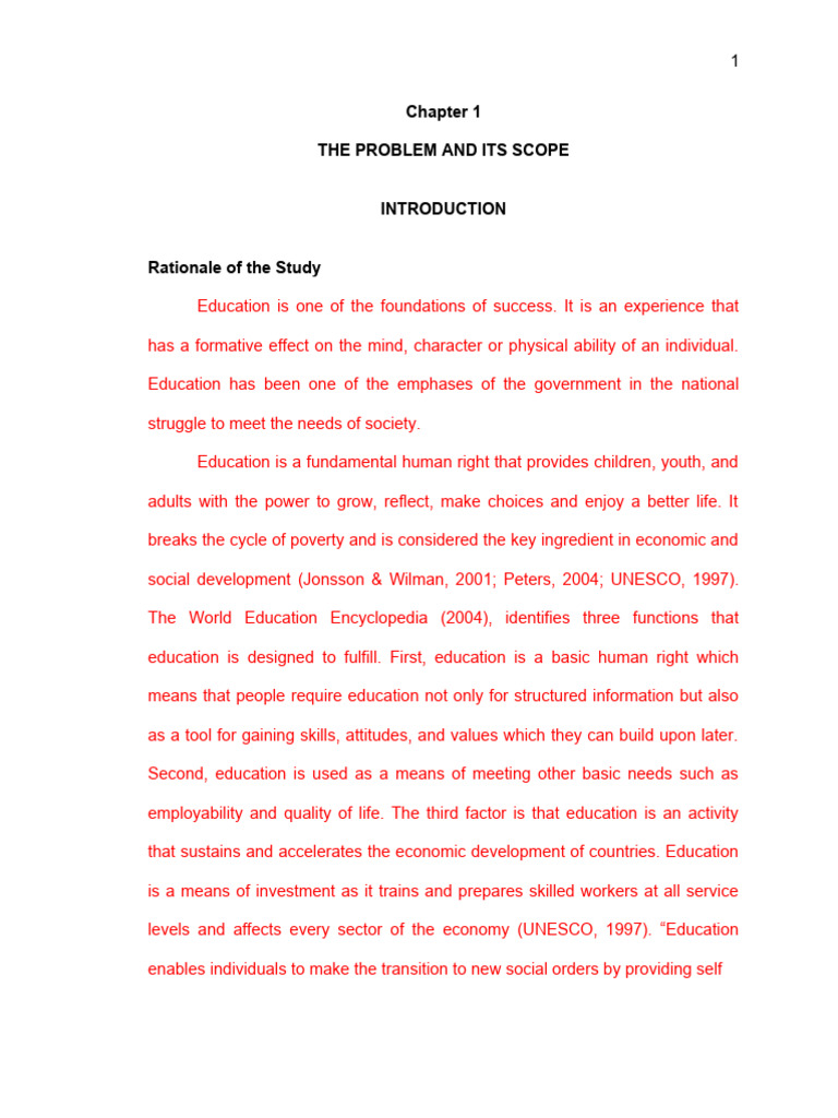 Sample Thesis Format 1 | PDF | Learning | Behavior Modification