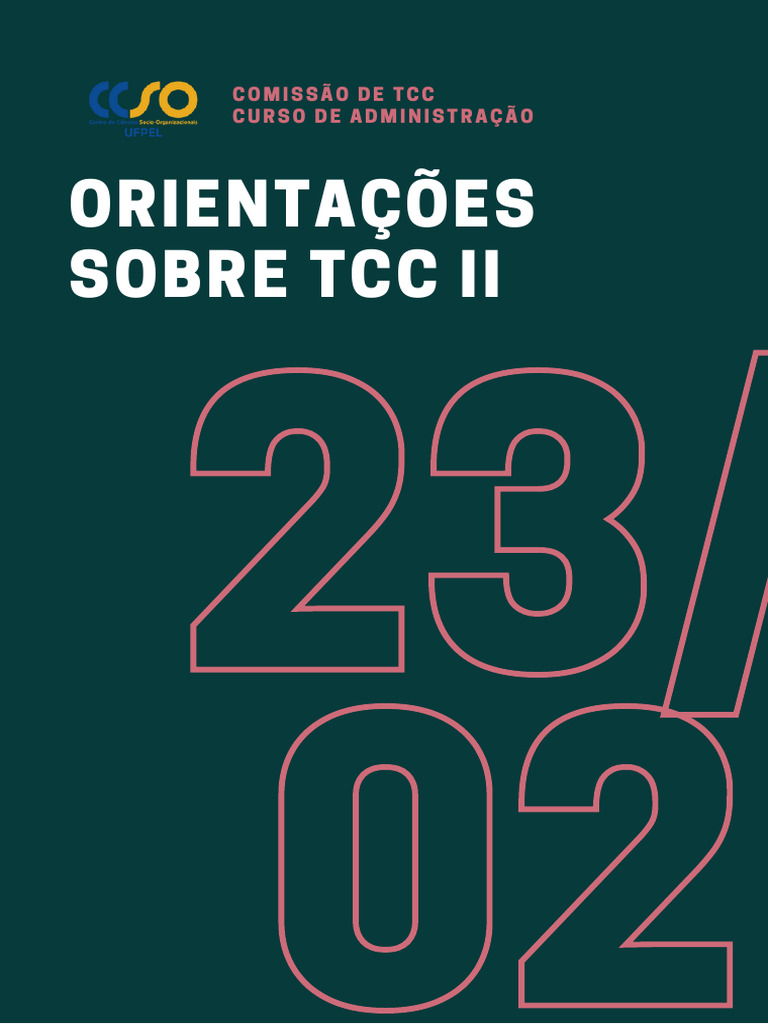 Cartilha Do TCC II Administração - 2023-02 | PDF