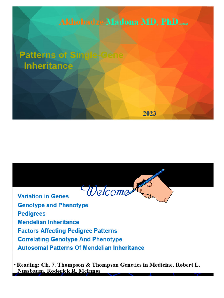 Patterns of Single-Gene Inheritance | PDF | Zygosity | Dominance (Genetics)