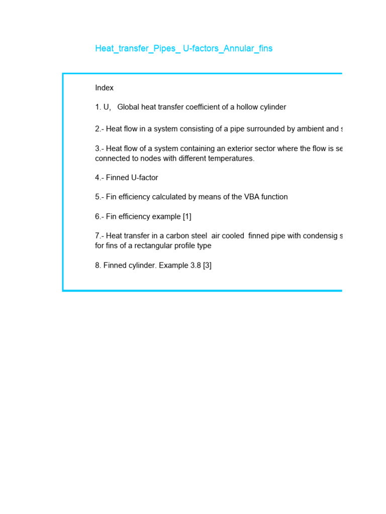 Heat - Transfer - Pipes - U-Factors - Annular - Fins | PDF