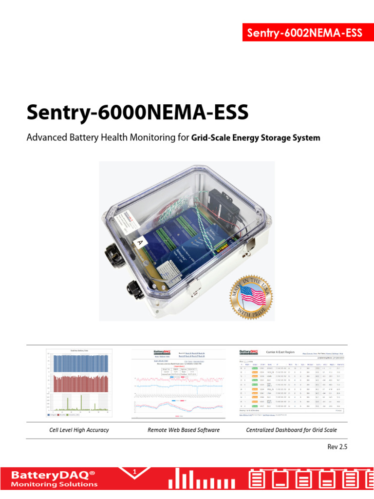 Sentry 6000NEMA ESS Datasheet | PDF | Scada | Electricity