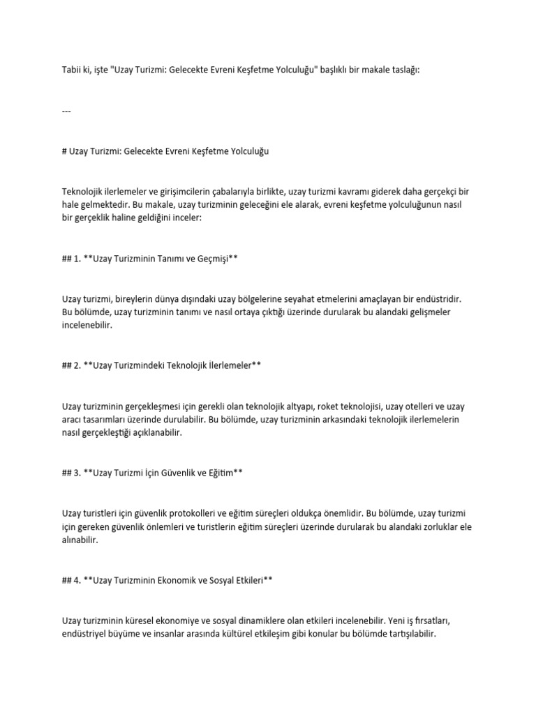 Uzay Turizmi Gelecekte Evreni Keşfetme Yolculuğu | PDF Uzay Turizmi Gelecekte Evreni Keşfetme Yolculuğu | PDF