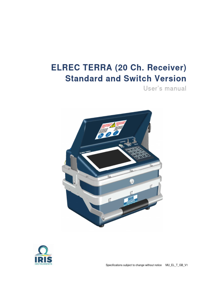 Elrec Terra Manual GB | PDF | Electrical Connector | Battery Charger