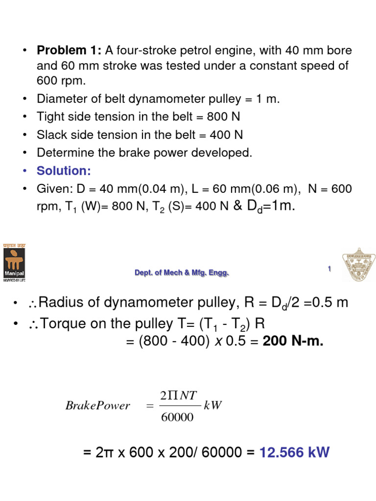 Dept of Mech MFG Engg | PDF | Diesel Engine | Piston