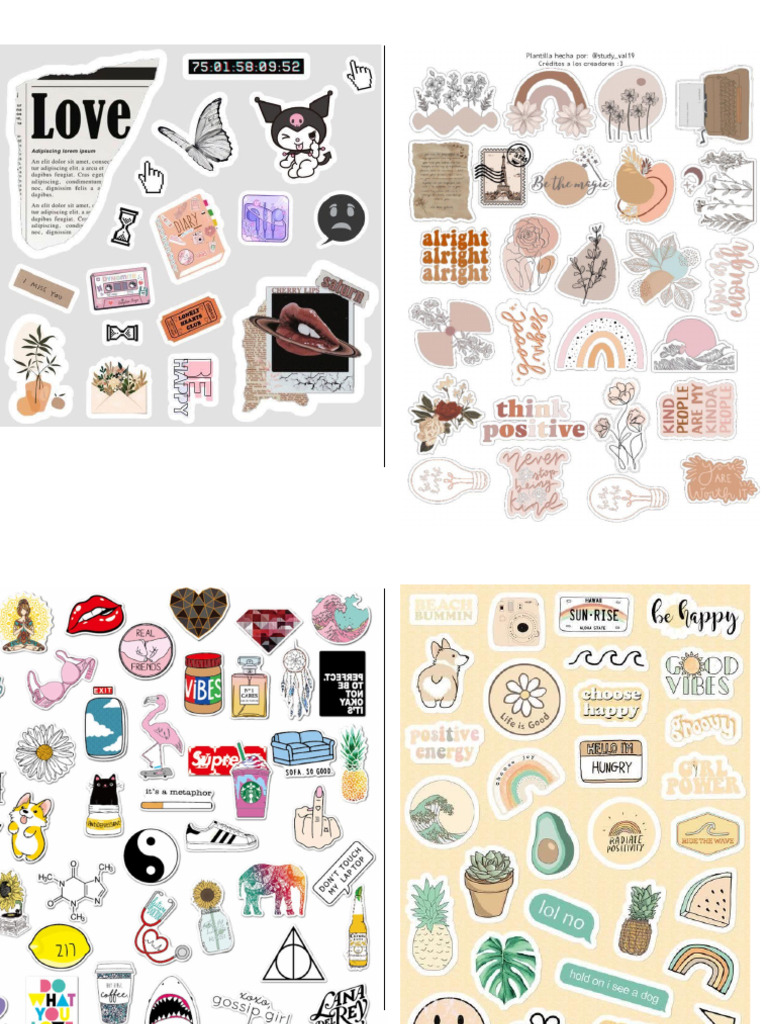 Sticker Book Aesthetic | PDF