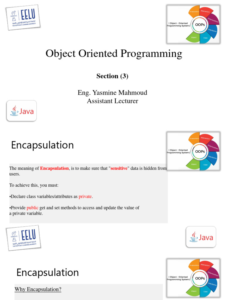 Section#3 - OOP | PDF | Class (Computer Programming) | Computer Programming