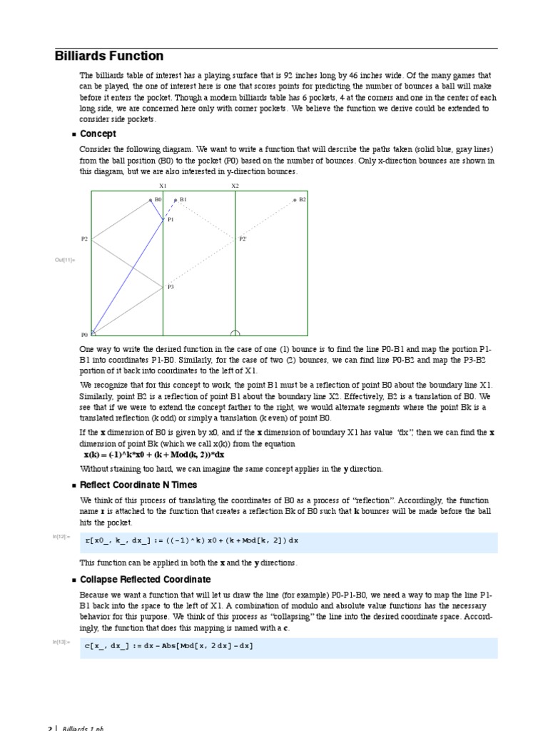 Billiards 1 | PDF | Cue Sports | Theoretical Physics