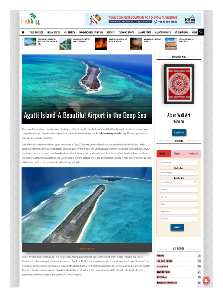 Agatti Island-A Beautiful Airport in The Deep Sea | Download Free PDF | Transport