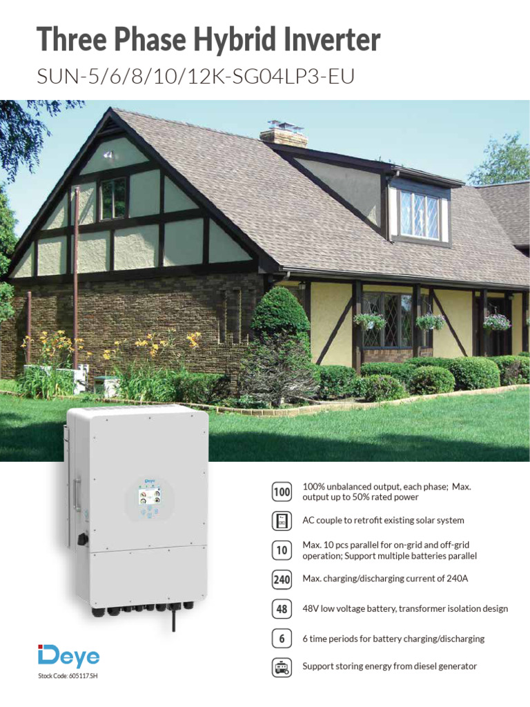 Datasheet Sun 5 12k Sg04lp3 231020 En | PDF | Energy Technology | Power ...