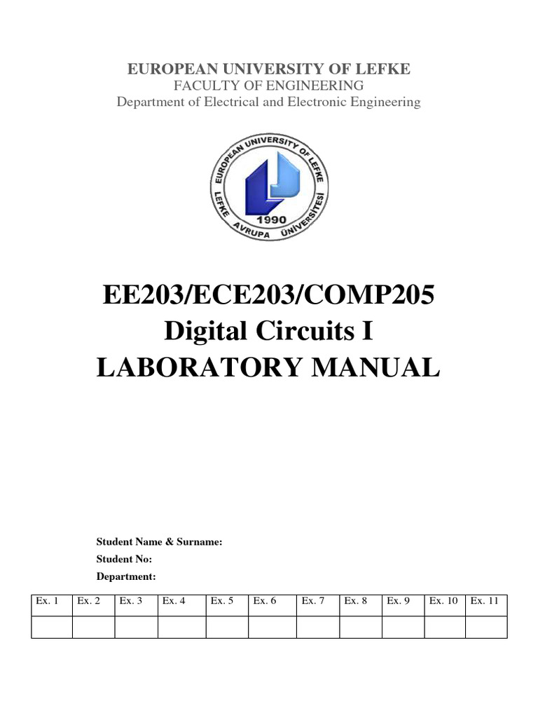 Digital Circuits Lab Manual | PDF | Logic Gate | Electronics
