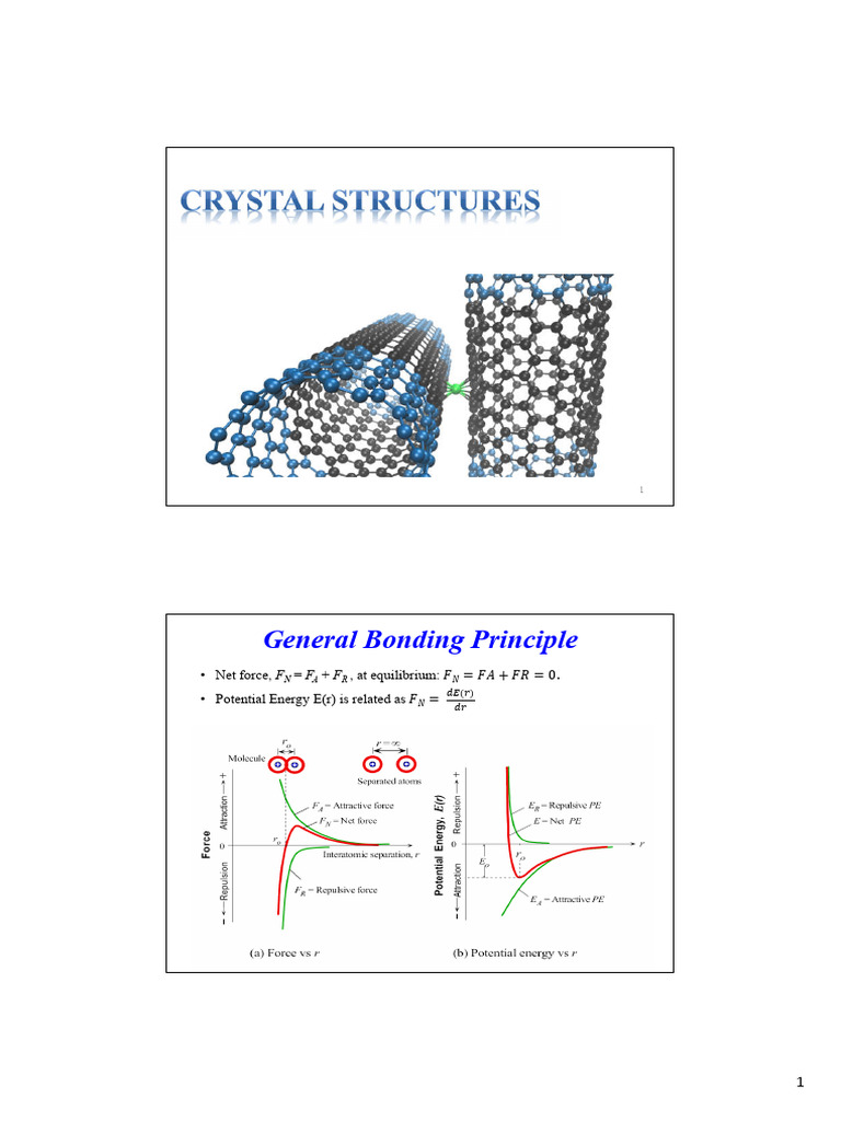 Lecture2 | PDF | Crystal Structure | Chemical Bond