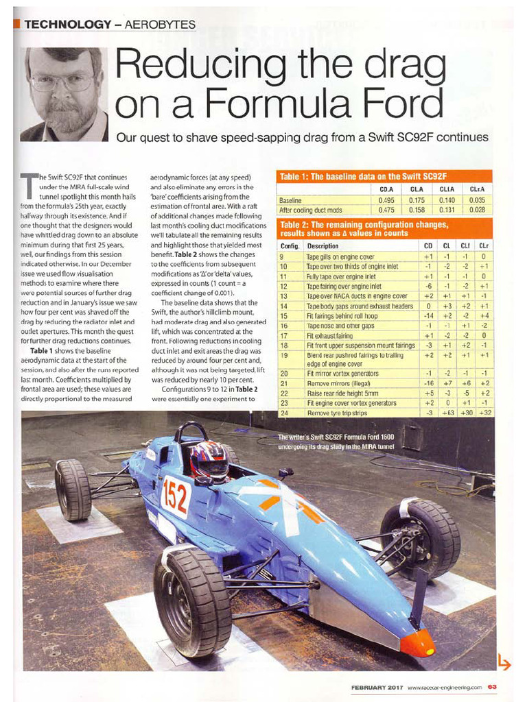 Reducing The Drag On A Formula Ford | PDF