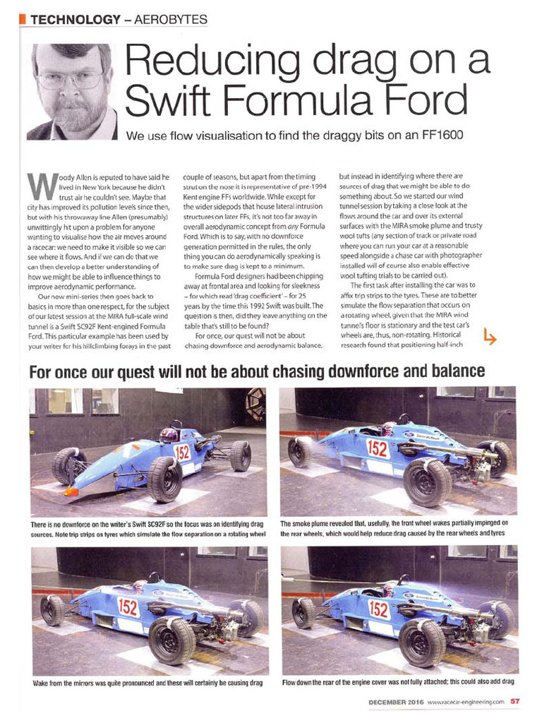 Reducing Drag On A Swift Formula Ford | PDF