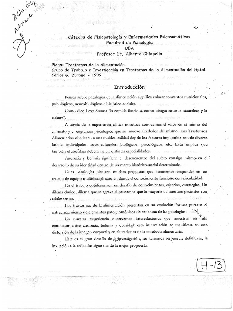 Trastornos de La Alimentaci N | PDF