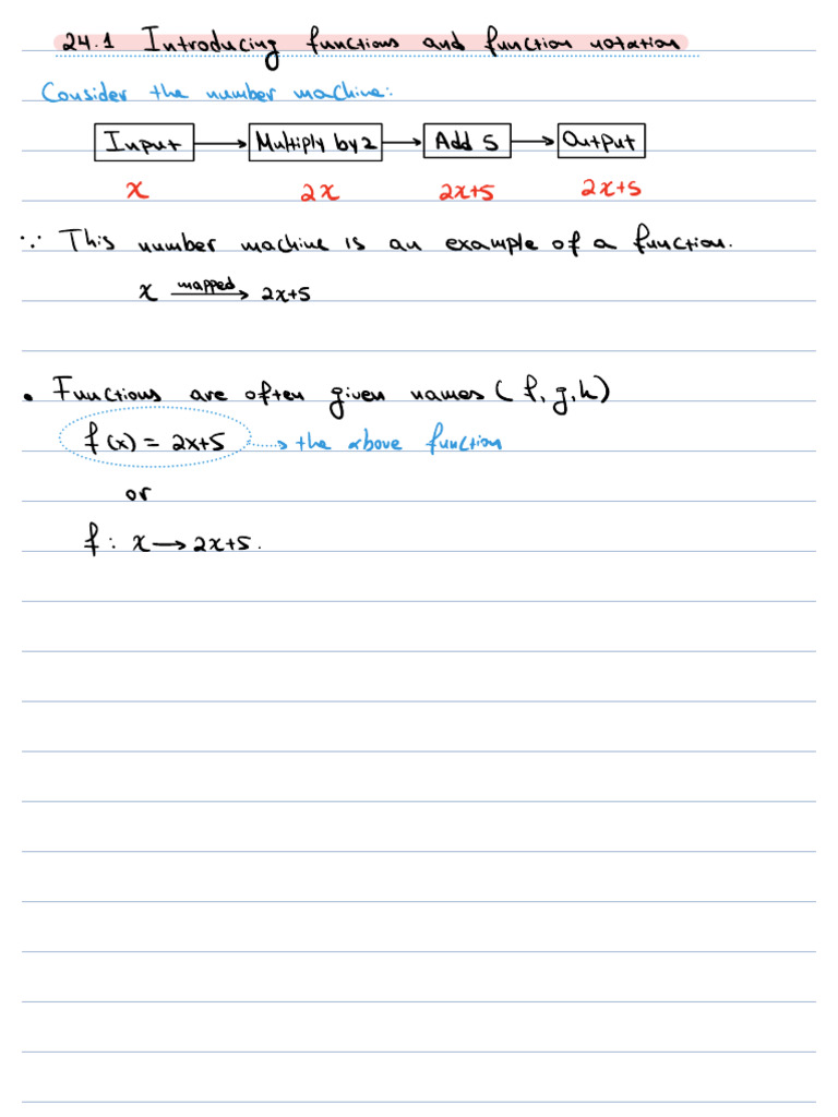 Ch24. Functions and Function Notation | PDF