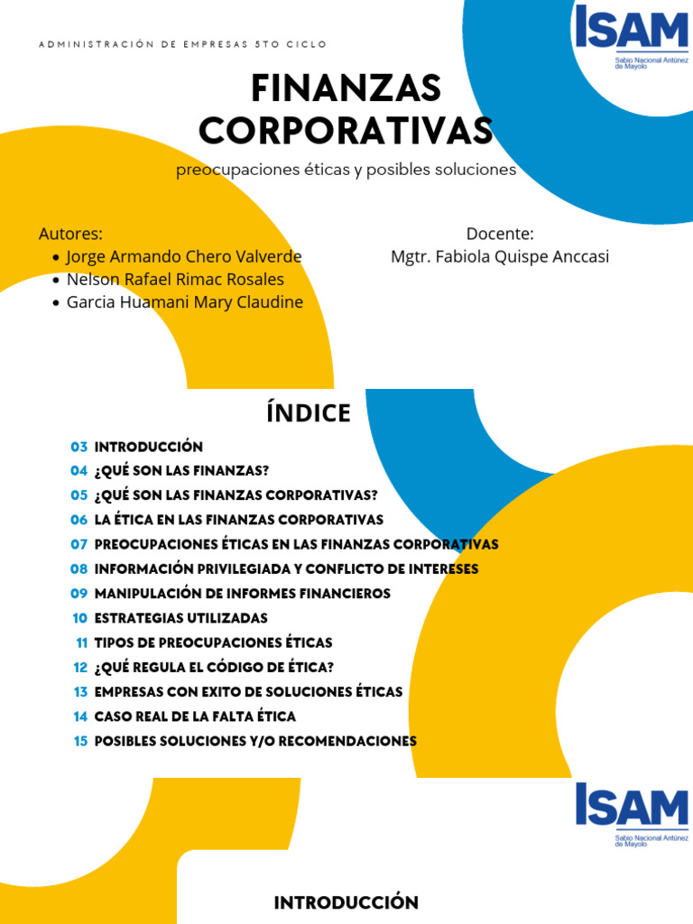 ÉTICA FINANCIERA CORPORATIVA | PDF | Business | Compartir (Finanzas)