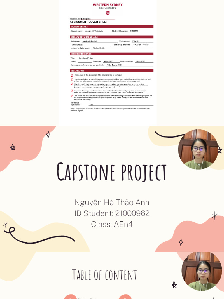 Capstone Project: Academic Skills Overview | PDF