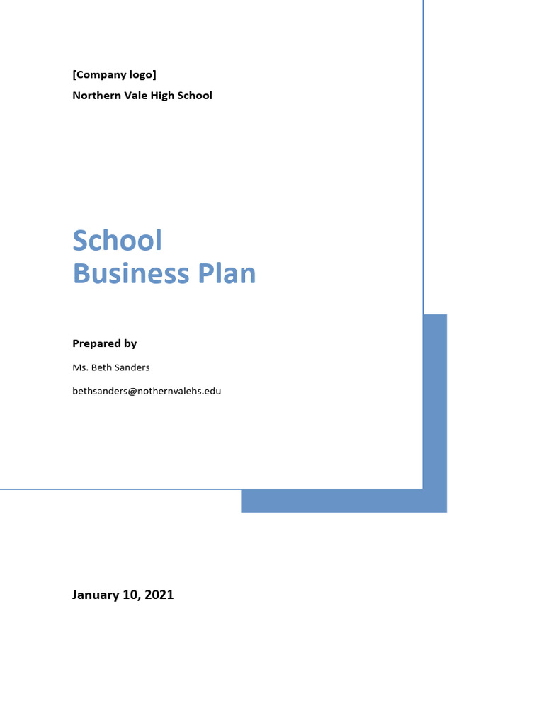 Free Basic School Business Plan Template | PDF