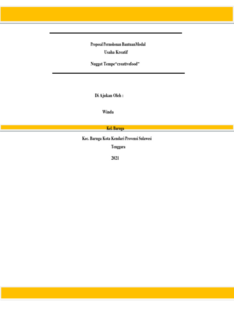 Proposal Winda Nugget Tempe | PDF