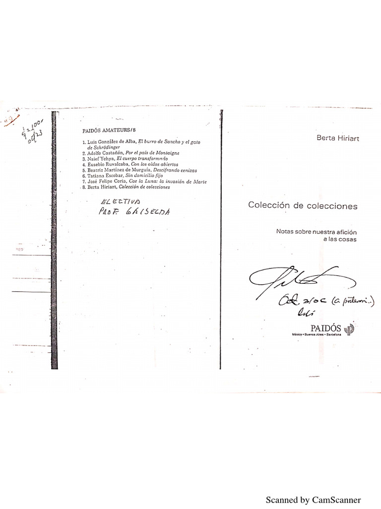 Berta Hiriart, Colección de Colecciones | PDF