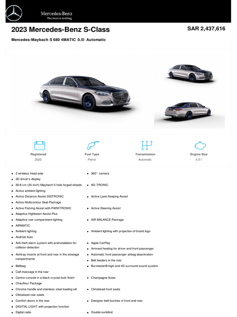 Mercedes Features | PDF | Motor Vehicle | Wheeled Vehicles