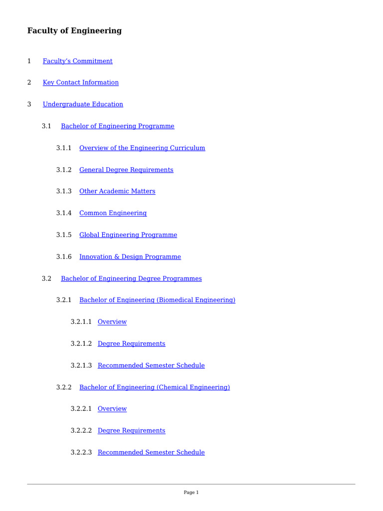 Ay201819 Foe | PDF | Bachelor's Degree | Engineering