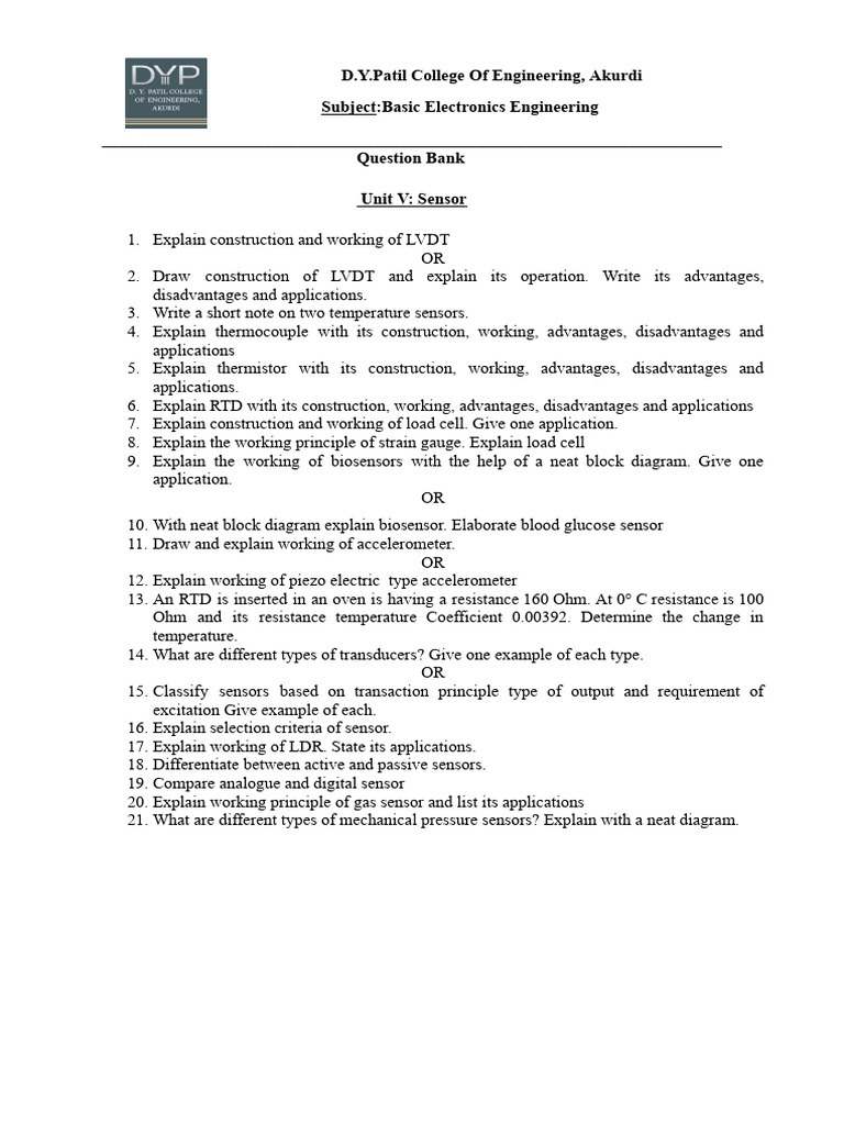 BXE Unit5,6 Question Bank | PDF | Transmission Medium | Information And Communications Technology