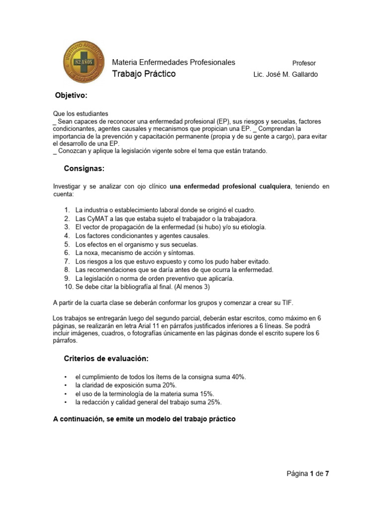 TPDistancia 2023 | PDF | Enfermedades y trastornos | Ciencias de la Salud