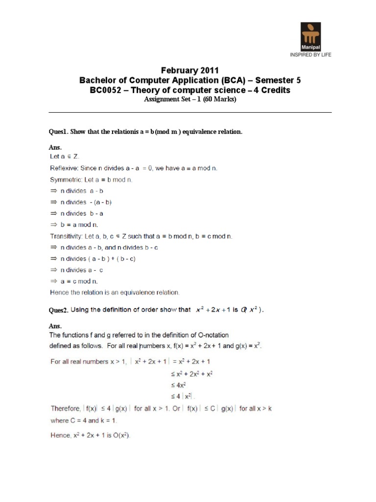 Theory Of Computer Science Pdf Vertex Graph Theory Mathematical Relations