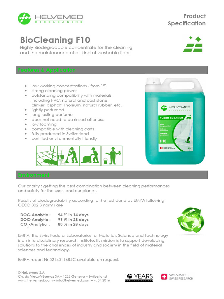 PS2017 BioCleaning F10 | PDF