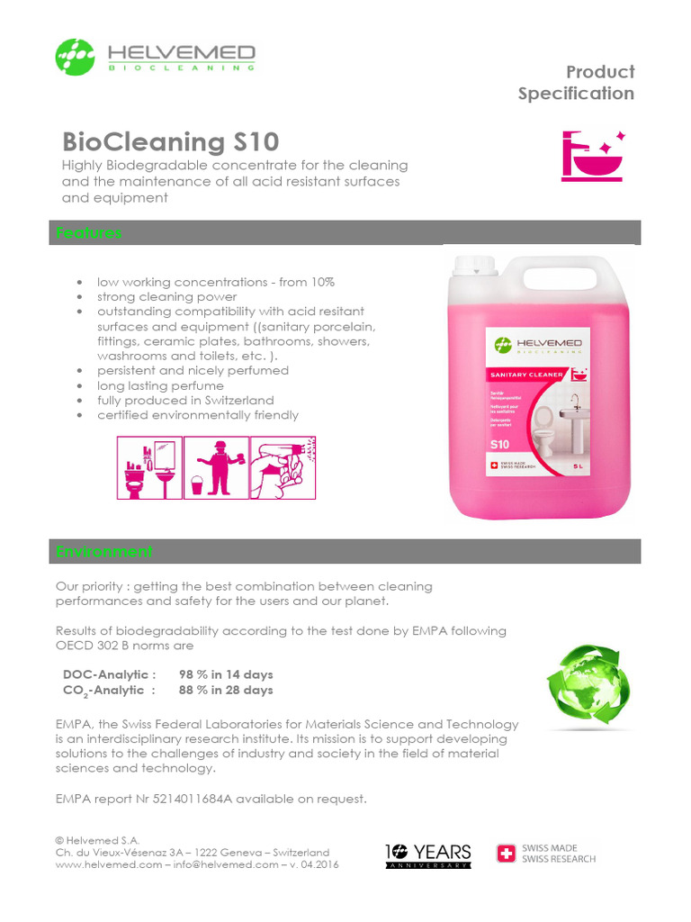 PS2017 BioCleaning S10 | PDF