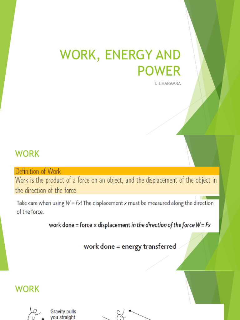 Work, Energy and Power | PDF