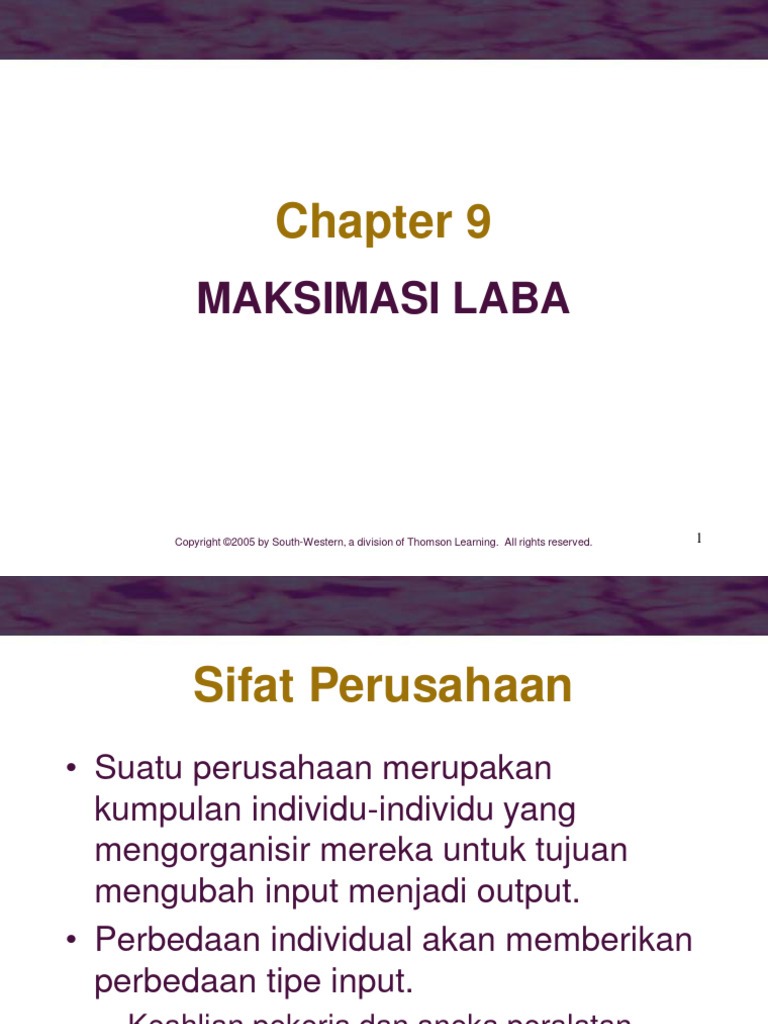 Ch09 - Maksimasi Laba | PDF