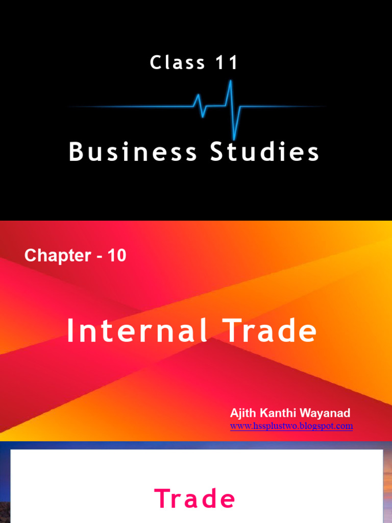 Chapter10 Internal Trade - 1.3 | PDF | Retail | Goods