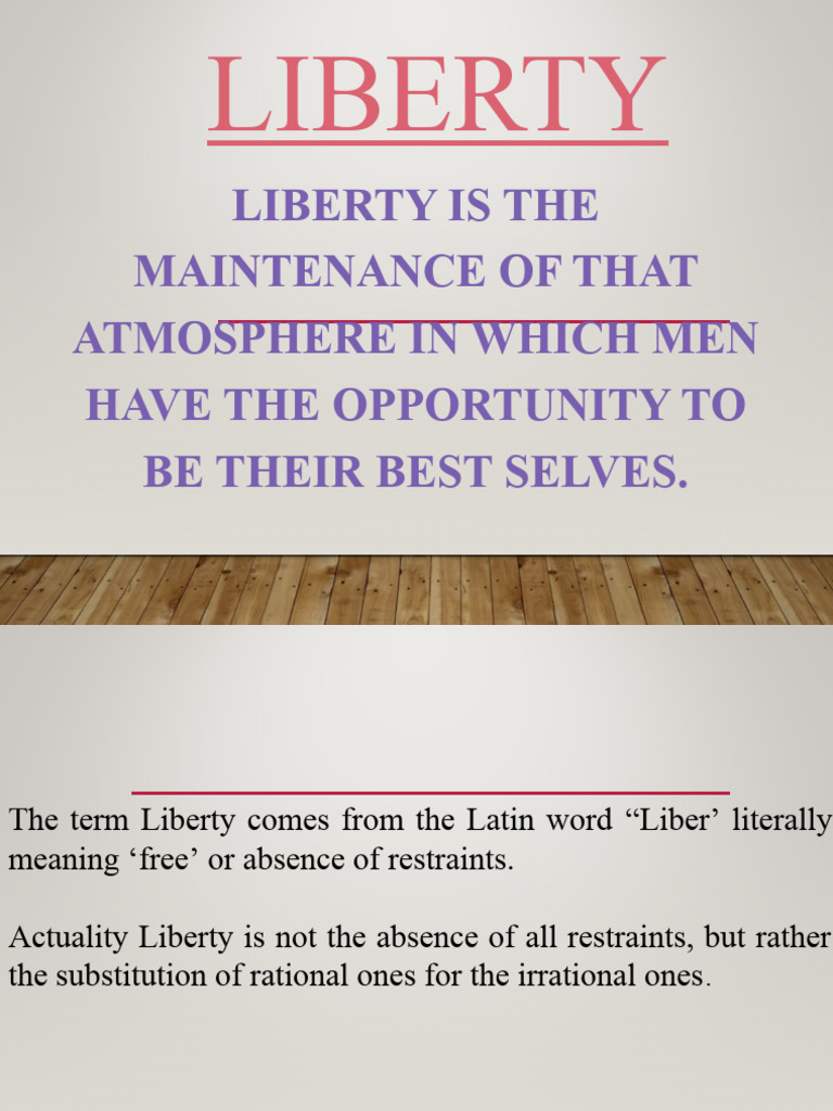 Liberty and Equality: A Complementary Relationship | PDF | Social ...