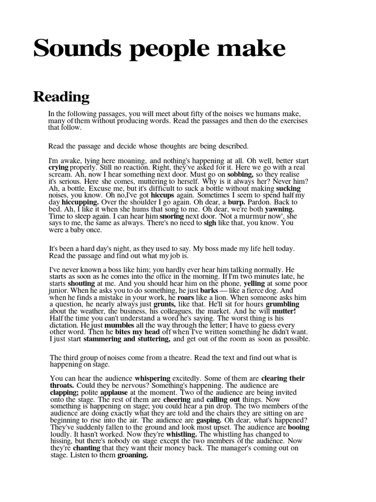 Sounds Gesture, Mannerism (Vocab) | PDF | Body Language